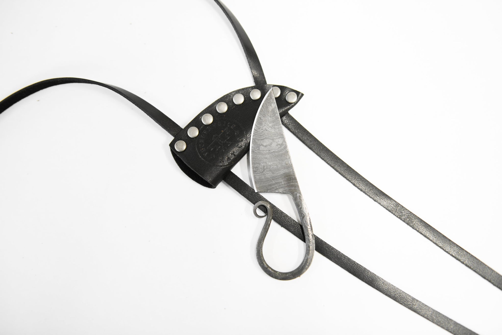 Charcoal Damascus Blade and Sheath